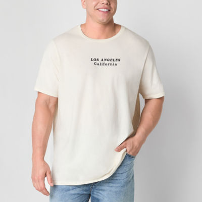 Arizona Big and Tall Mens Crew Neck Short Sleeve Classic Fit Graphic T-Shirt, Color: La Motel ...