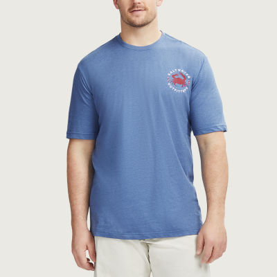 IZOD Saltwater Big and Tall Mens Crew Neck Short Sleeve Classic Fit Americana Graphic T-Shirt ...