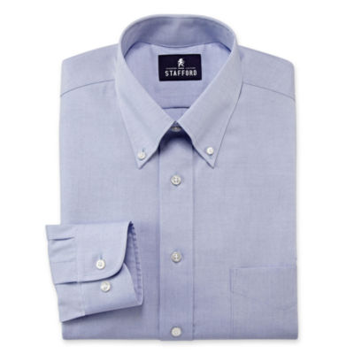 Stafford® Travel Performance Pinpoint Oxford Dress Shirt-JCPenney, Color: Light Blue