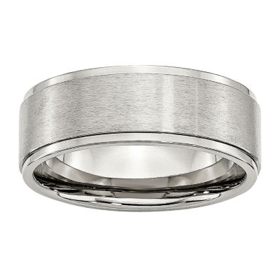 Mens 8mm Stainless Steel Wedding Band - JCPenney