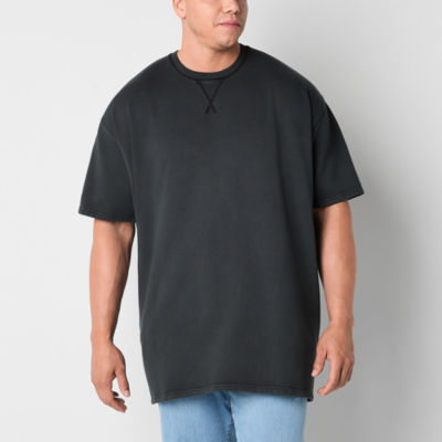 Arizona Big and Tall Mens Crew Neck Short Sleeve T-Shirt, Color: Black Moonless Nig - JCPenney