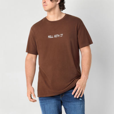 Arizona Big and Tall Mens Crew Neck Short Sleeve Classic Fit Graphic T-Shirt, Color: Roll With ...