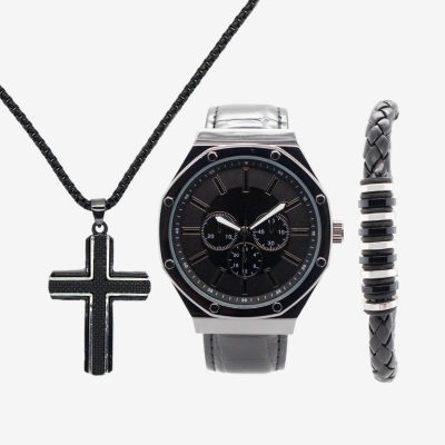 Mens Black 3-pc. Watch Boxed Set Mac7097jc - JCPenney