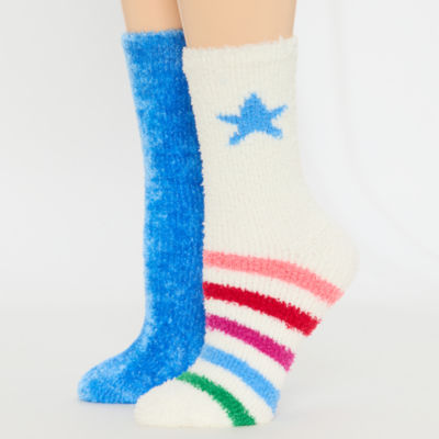 Mixit Cozy Chenille 2 Pair Crew Socks Womens, Color: Multicolor Star - JCPenney