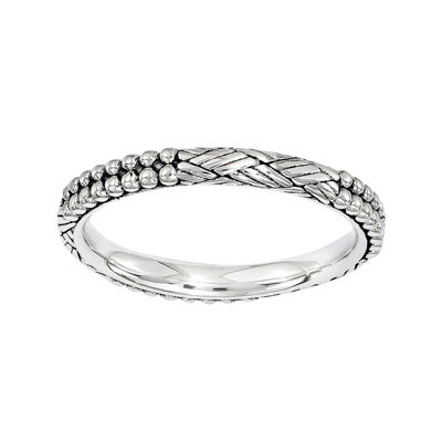 Personally Stackable Sterling Silver Antique Patterned Stackable Ring - JCPenney