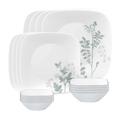 Corelle Amalie 16-pc. Glass Dinnerware Set, Color: White - JCPenney