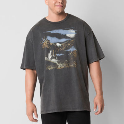 Arizona Mens Crew Neck Short Sleeve Classic Fit Big and Tall Graphic T-Shirt, Color: Eagle ...