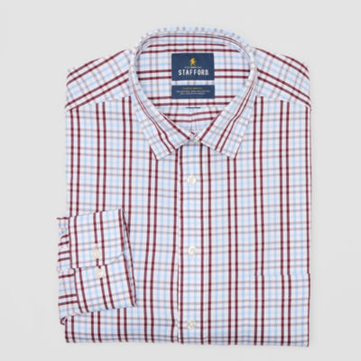 Stafford Advanced Performance Sweat Repel Mens Regular Fit Stretch Fabric Wrinkle Free Long ...