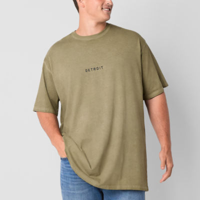 Arizona Big and Tall Mens Crew Neck Short Sleeve Classic Fit Graphic T-Shirt, Color: Motor City ...