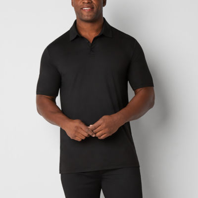 Stylus Big and Tall Mens Regular Fit Short Sleeve Polo Shirt, Color: Black - JCPenney