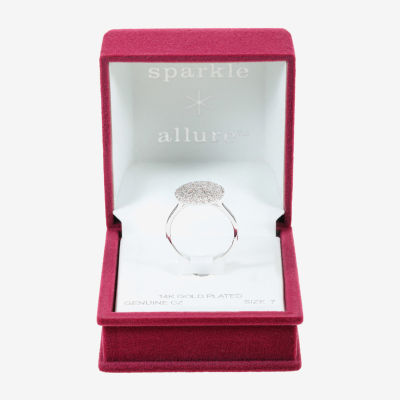 Sparkle Allure Womens Cubic Zirconia Pure Silver Over Brass Round Cocktail Ring - JCPenney