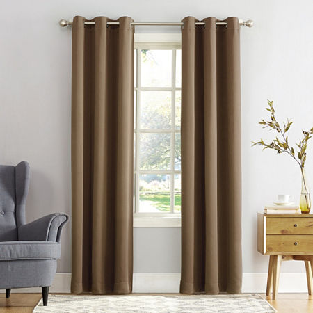 Preston Energy Saving Blackout Grommet Curtain Panel - Barley