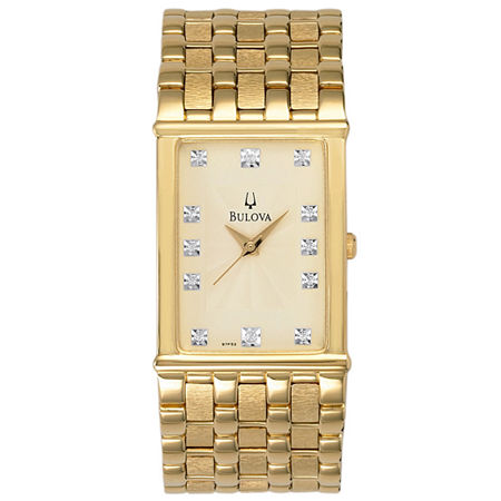 Click here for Bulova Diamond Mens Gold Tone Bracelet Watch 97f52... prices