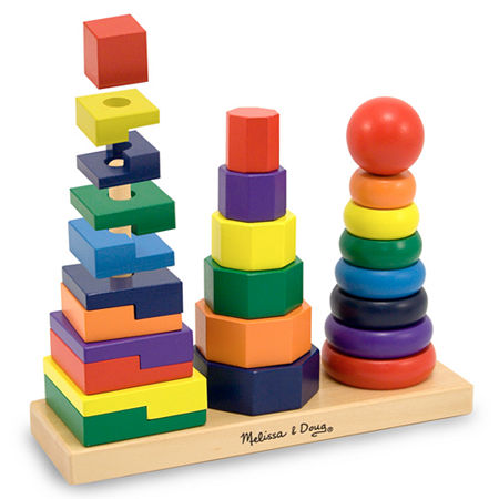 Click here for Melissa & Doug Geometric Stacking Toy Interactive... prices