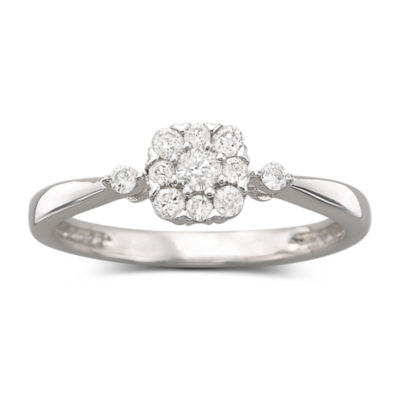 1/4 CT.T.W. Natural Diamond Promise Ring Sterling, Color: White - JCPenney