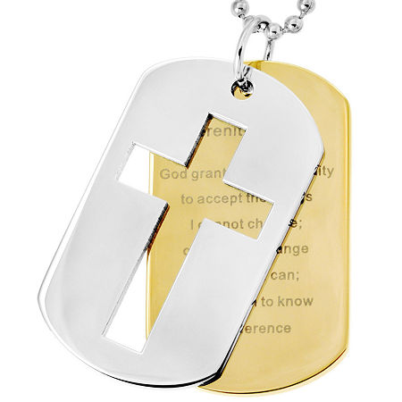 Click here for Stainless Steel Serenity Prayer & Cross Dog Tags... prices