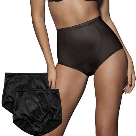Bali Womens Firm Control Tummy Panel 2 Pack X710 - Black/Black