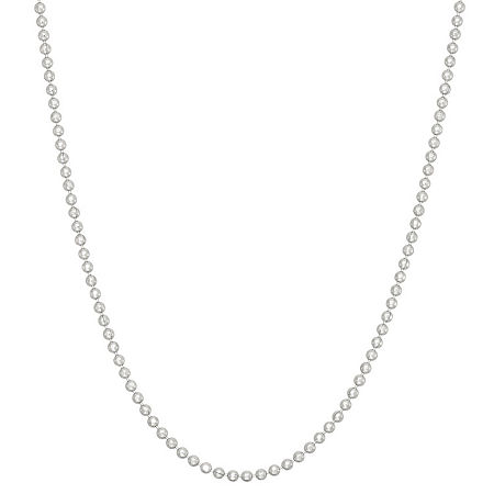Click here for Solid Bead White Chain Necklace  One Size prices