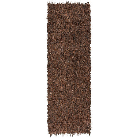 Click here for Safavieh Leather Shag Collection Akilah Solid Runn... prices