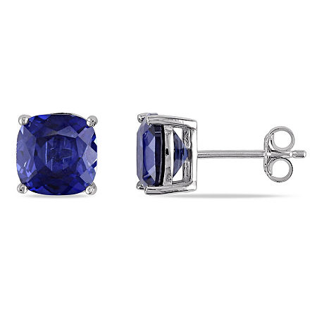 Click here for Lab Created Blue Sapphire Sterling Silver 8mm Cush... prices