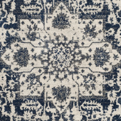 Safavieh Madison Collection Alene Oriental Area Rug, Color: Cream Navy ...