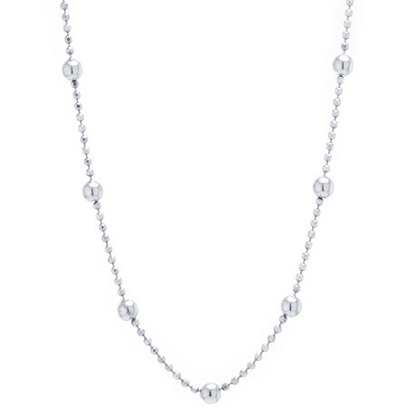 Click here for Silver Treasures Station Chain Bead Choker Womens... prices