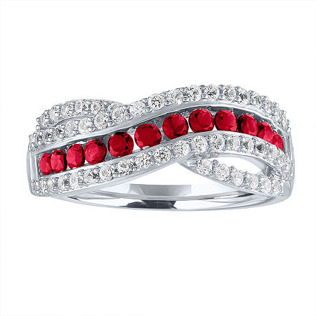 Click here for Womens Lab Created Red Ruby Sterling Silver Cockta... prices