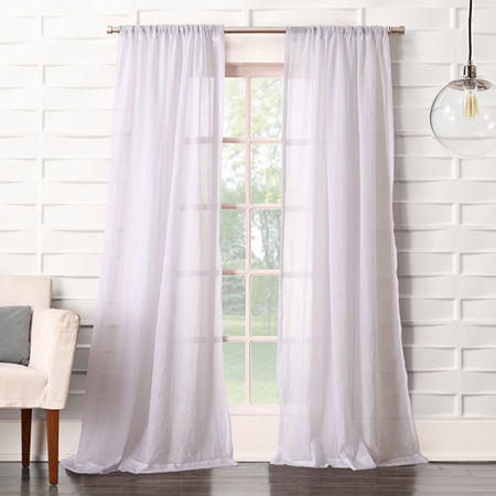 No. 918 Aubree Solid Sheer Rod Pocket Panel Curtain