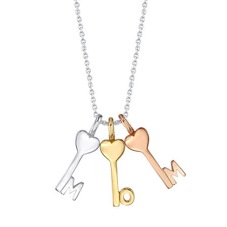 Click here for Footnotes Mom Womens Sterling Silver Heart Keys 16... prices