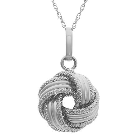 Click here for Made in Italy Womens 14K White Gold Knot 18 Inch P... prices