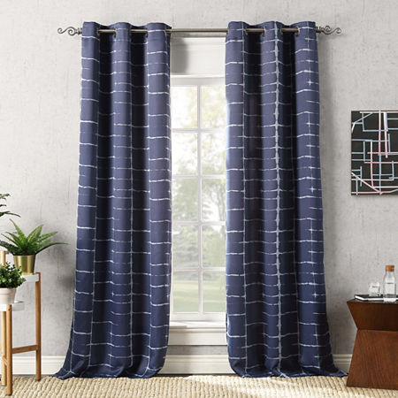 Click here for Saki Shibori Print Blackout Grommet Curtain Panel... prices