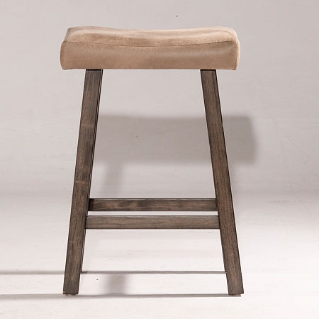 Click here for Saddle Non Swivel Backless Barstool  One Size  Gra... prices