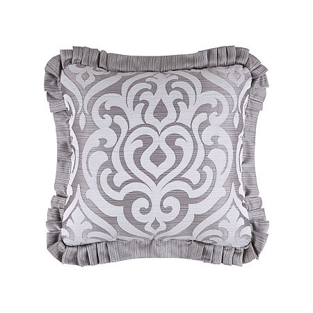 J Queen New York Luxembourg Decorative Pillow  20 x 20 - Silver