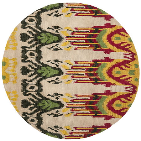 Click here for Safavieh Ikat Collection Euclid Geometric Round Ar... prices