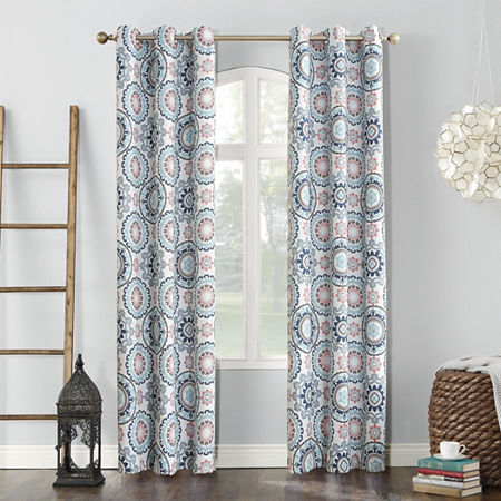 Click here for Nepal Global Medallion Print Blackout Grommet Curt... prices