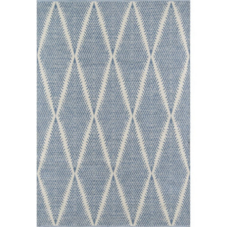 Erin Gates River Riv-1 Machine-Washable Beacon Denim Machine-Washable 5 x 76 Area Rug - Denim