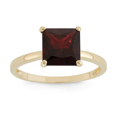 Click here for Womens Genuine Red Garnet 10K Gold Solitaire Cockt... prices