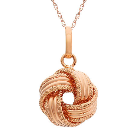 Click here for Made in Italy Womens 14K Rose Gold Knot 18 Inch Pe... prices