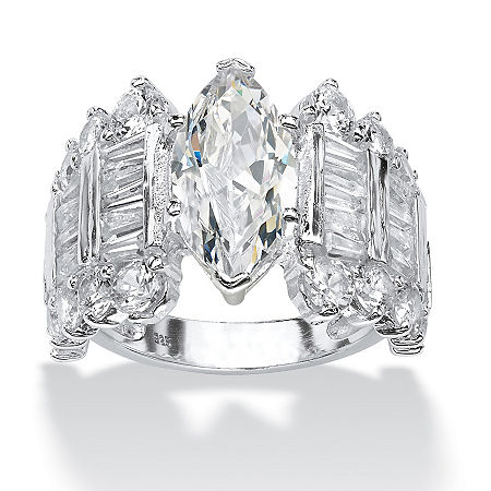 Click here for DiamonArt Womens White Cubic Zirconia Sterling Sil... prices