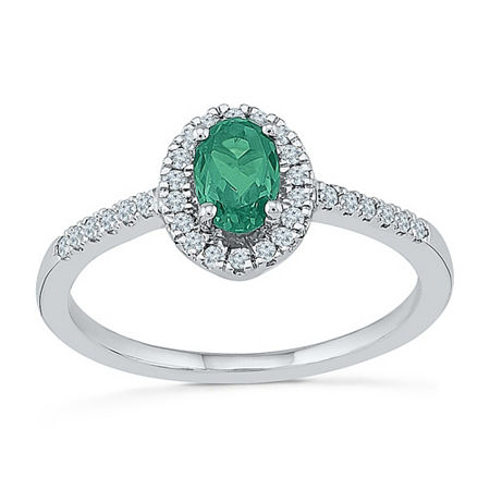 Click here for Womens 1/6 CT. T.W. Lab Created Green Emerald Ster... prices
