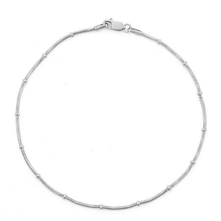 Click here for Womens Sterling Silver 10 Inch Solid Snake Ankle B... prices