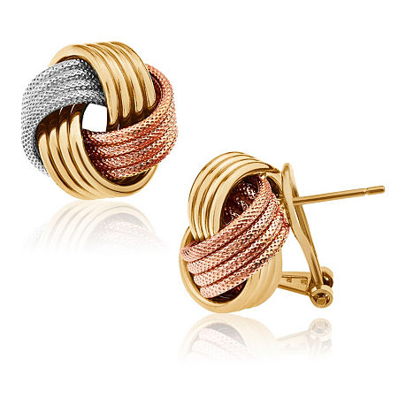 Click here for Made in Italy Sterling Silver 15.5mm Knot Stud Ear... prices
