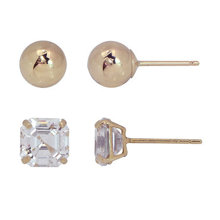 Click here for Womens Lab Created Cubic Zirconia 10K Gold Ball 2... prices