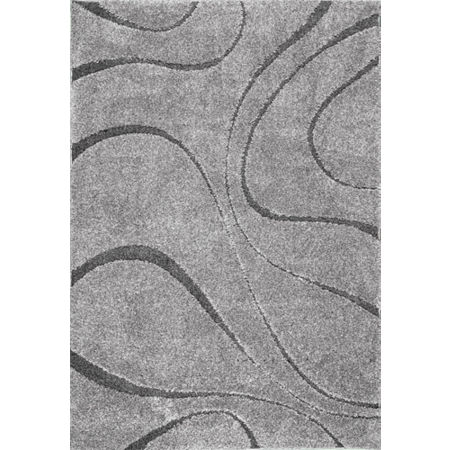 nuLoom Pattern Shag Cozy Soft and Plush Caroyln 53 x 76 Area Rug - Dark Gray