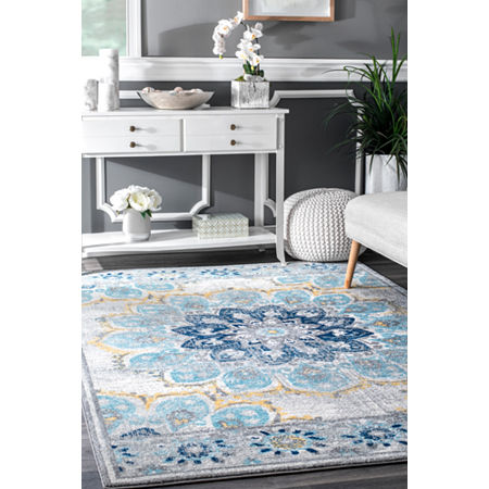 Click here for nuLoom Vintage Floral Kiyoko Rug  One Size  Blue prices