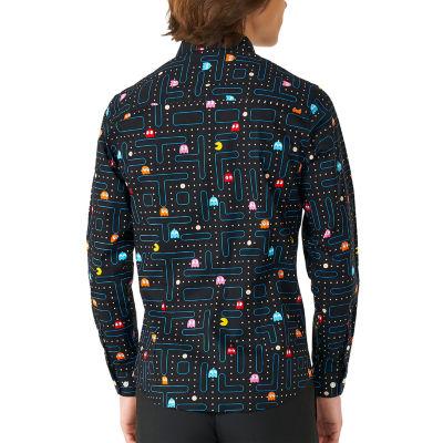 Opposuits Big Kid Boys Spread Collar Long Sleeve Pacman Dress Shirt ...