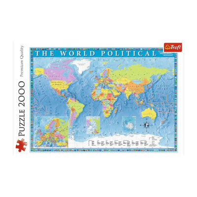 Trefl Puzzles - 2000 Piece Political Map Of The World 2000 Puzzle ...