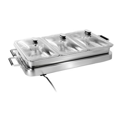 MegaChef Electric Triple 2.63 Quart Buffet Server 975120684M, Color ...