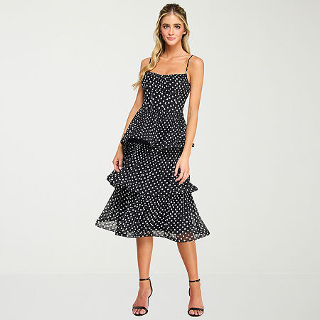 Click here for Premier Amour Womens Sleeveless Polka Dot Fit + Fl... prices