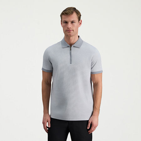 Click here for Haggar Rib Knit Zip Front Mens Regular Fit Short S... prices